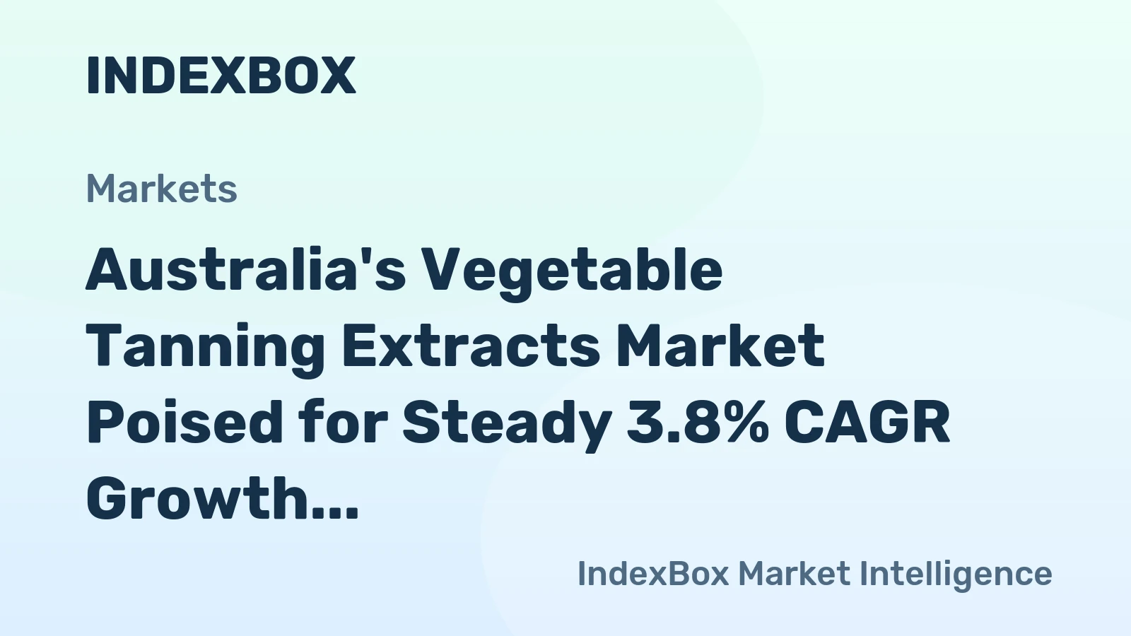 Australia's Vegetable Tanning Extracts Market Poised for Steady 3.8% CAGR Growth Through 2035