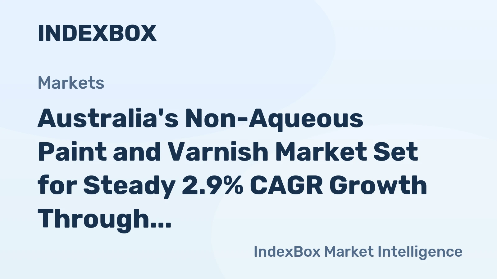 Australia's Non-Aqueous Paint and Varnish Market Set for Steady 2.9% CAGR Growth Through 2035