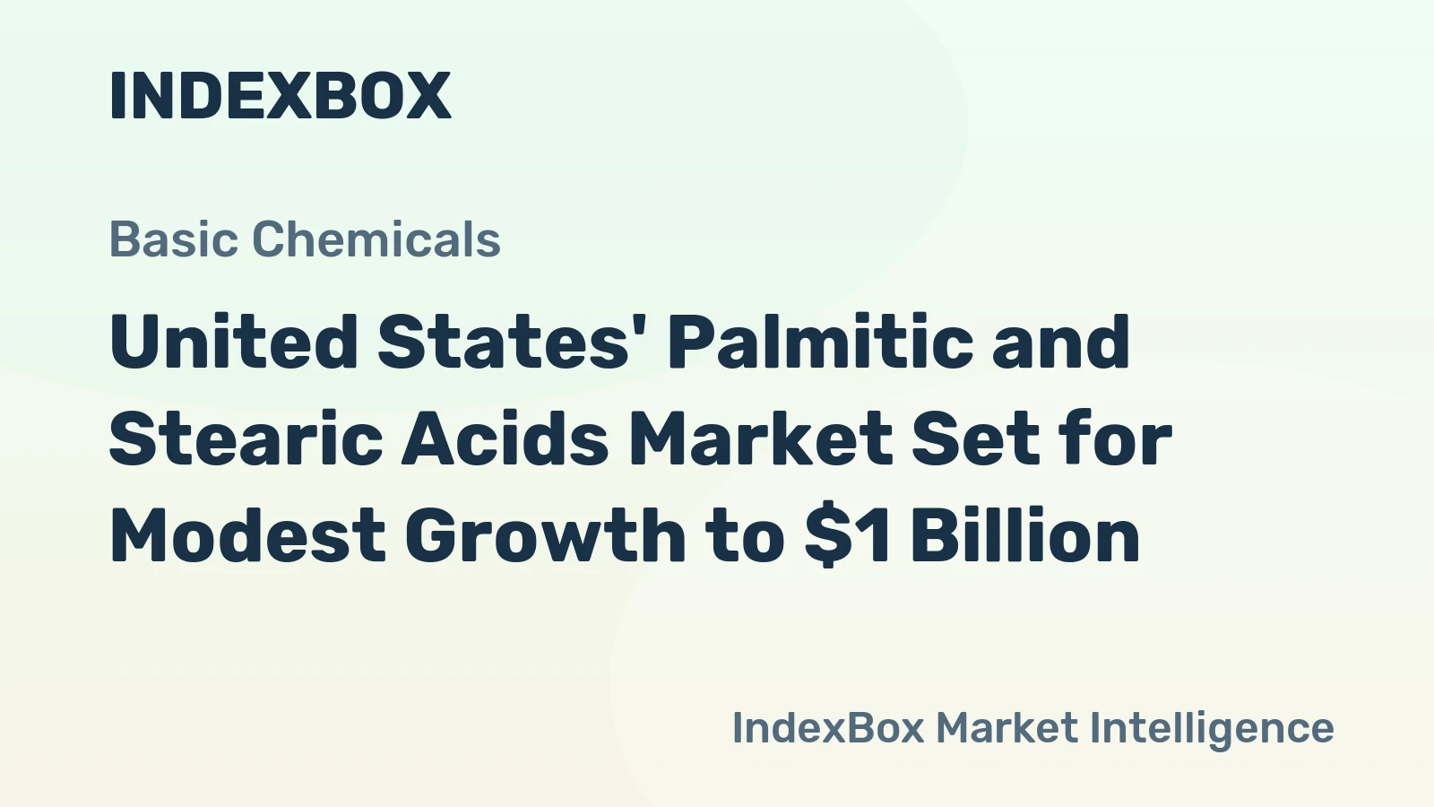 United States' Palmitic and Stearic Acids Market Set for Modest Growth to $1 Billion