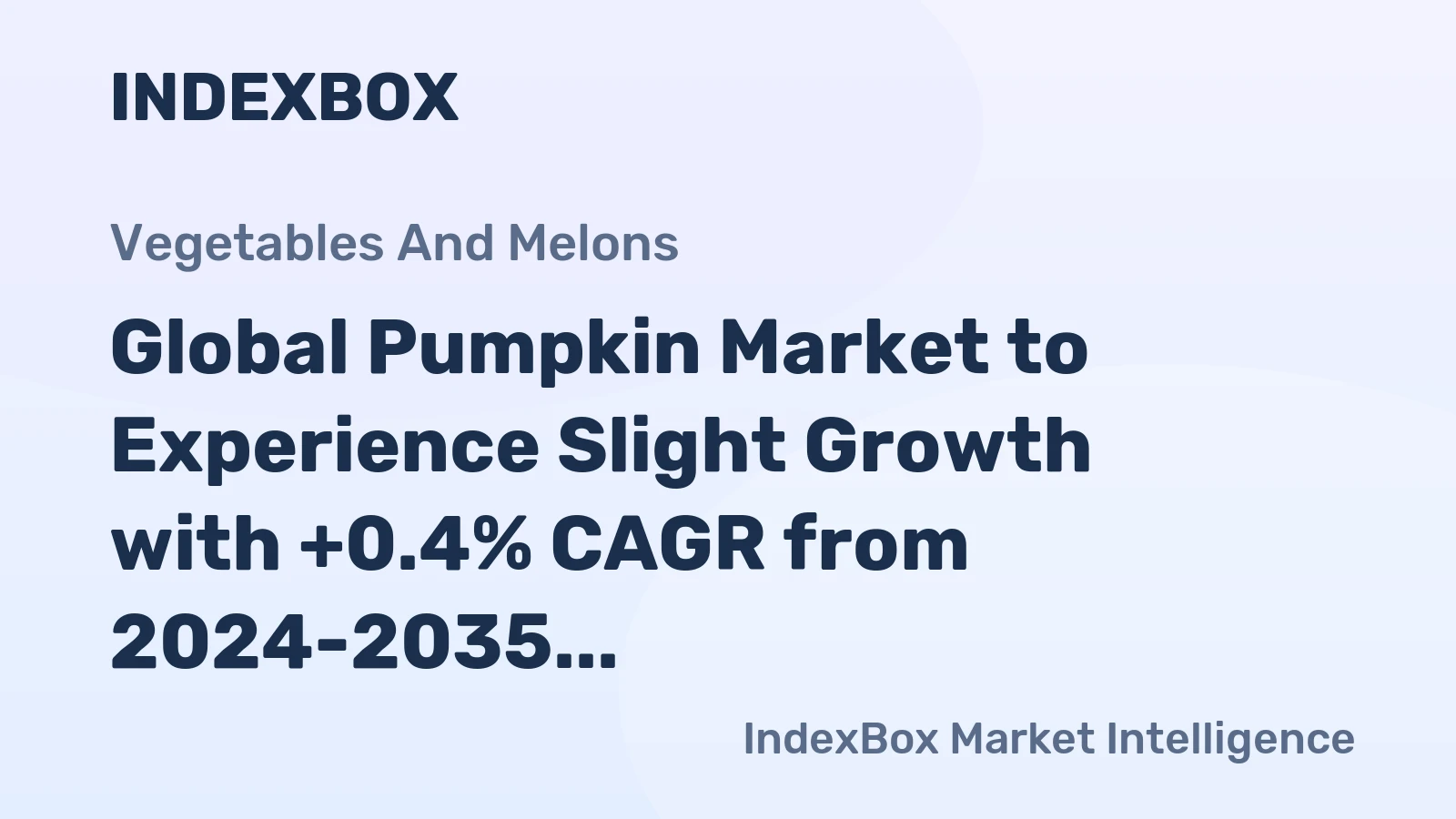 Global Pumpkin Market to Experience Slight Growth with +0.4% CAGR from 2024-2035