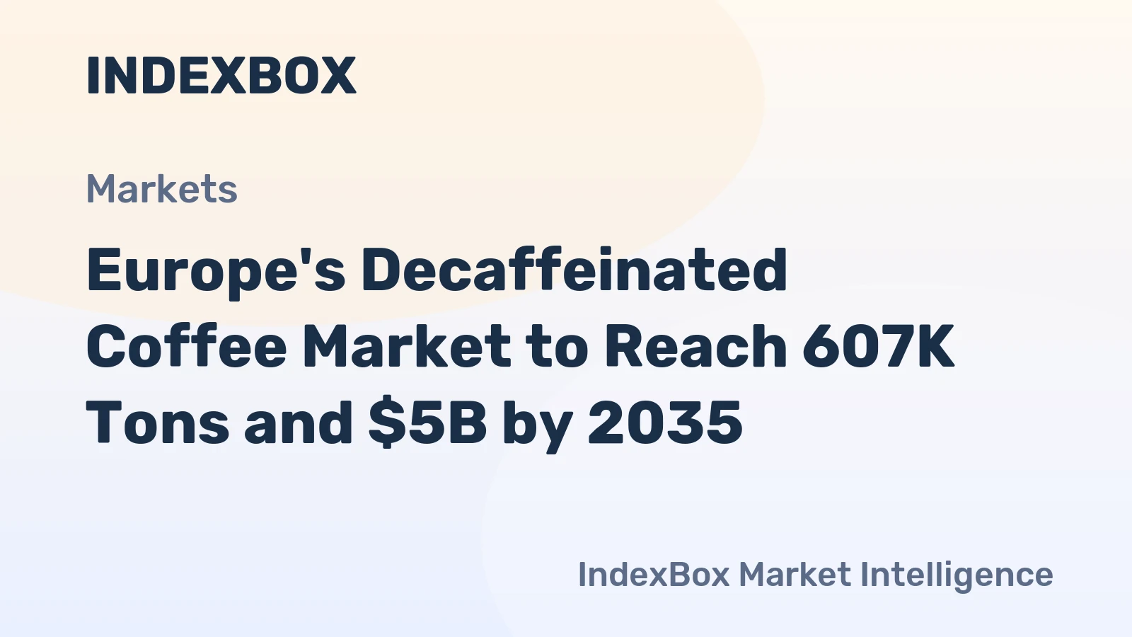 Europe's Decaffeinated Coffee Market to Reach 607K Tons and $5B by 2035