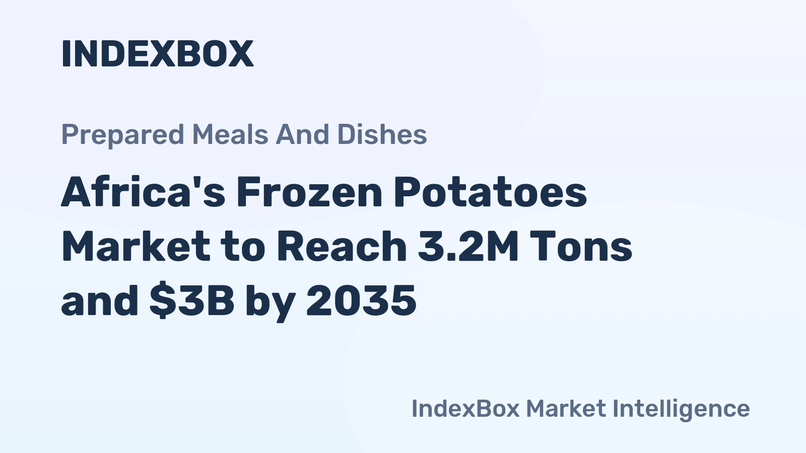 Africa's Frozen Potatoes Market to Reach 3.2M Tons and $3B by 2035