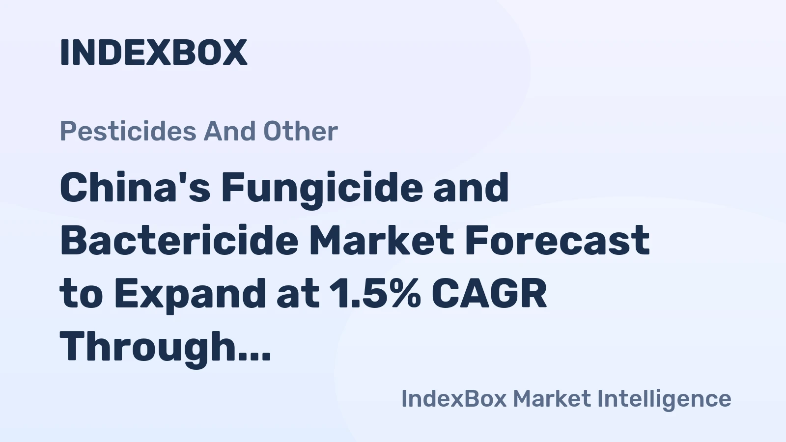 China's Fungicide and Bactericide Market Forecast to Expand at 1.5% CAGR Through 2035