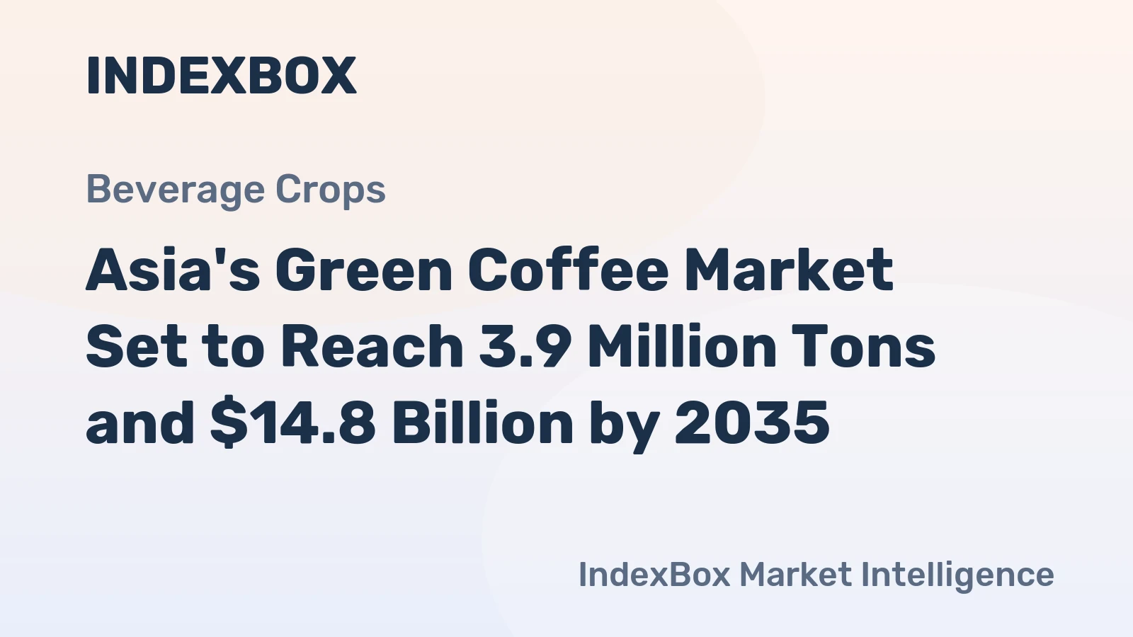 Asia's Green Coffee Market Set to Reach 3.9 Million Tons and $14.8 Billion by 2035