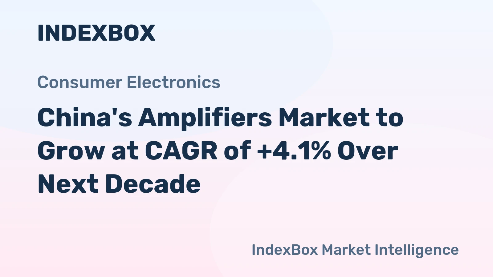 China's Amplifiers Market to Grow at CAGR of +4.1% Over Next Decade