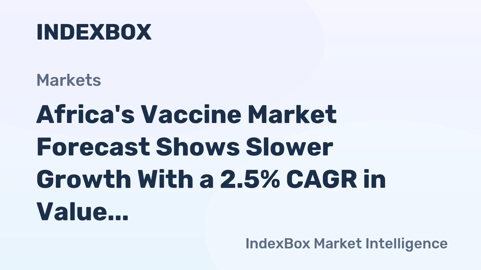 Africa's Vaccine Market Forecast Shows Slower Growth With a 2.5% CAGR in Value Through 2035