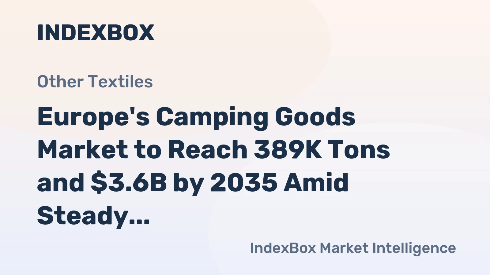Europe's Camping Goods Market to Reach 389K Tons and $3.6B by 2035 Amid Steady Growth