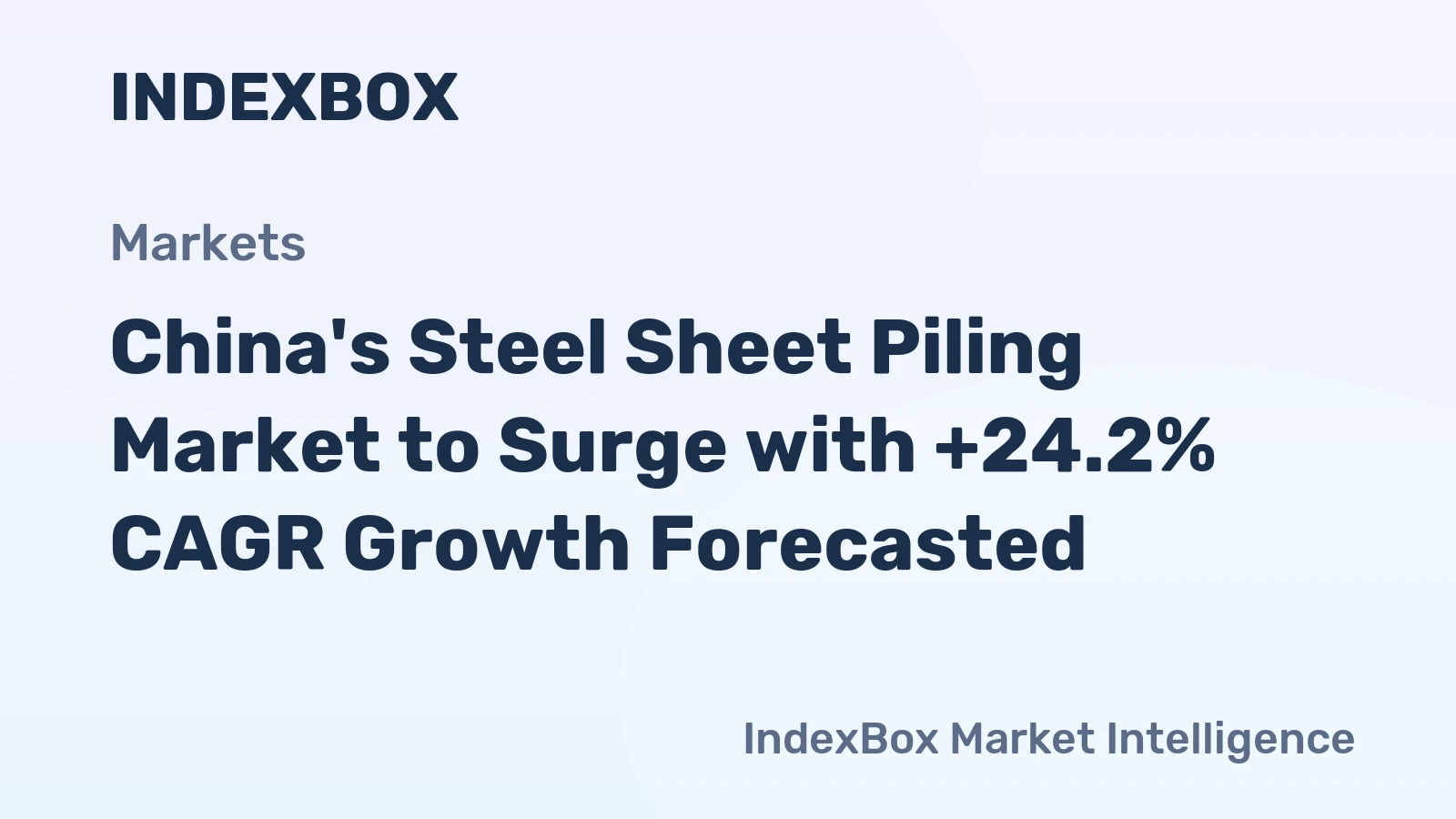China's Steel Sheet Piling Market to Surge with +24.2% CAGR Growth Forecasted