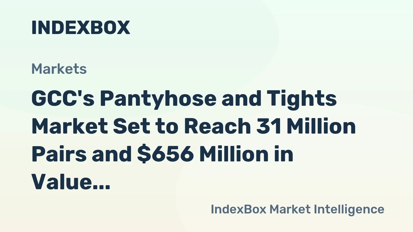 GCC's Pantyhose and Tights Market Set to Reach 31 Million Pairs and $656 Million in Value by 2035