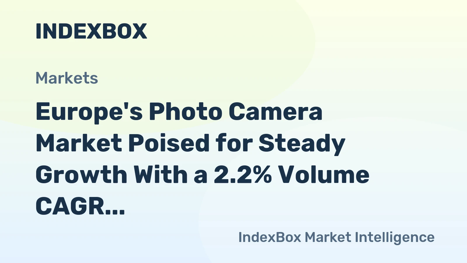 Europe's Photo Camera Market Poised for Steady Growth With a 2.2% Volume CAGR Through 2035