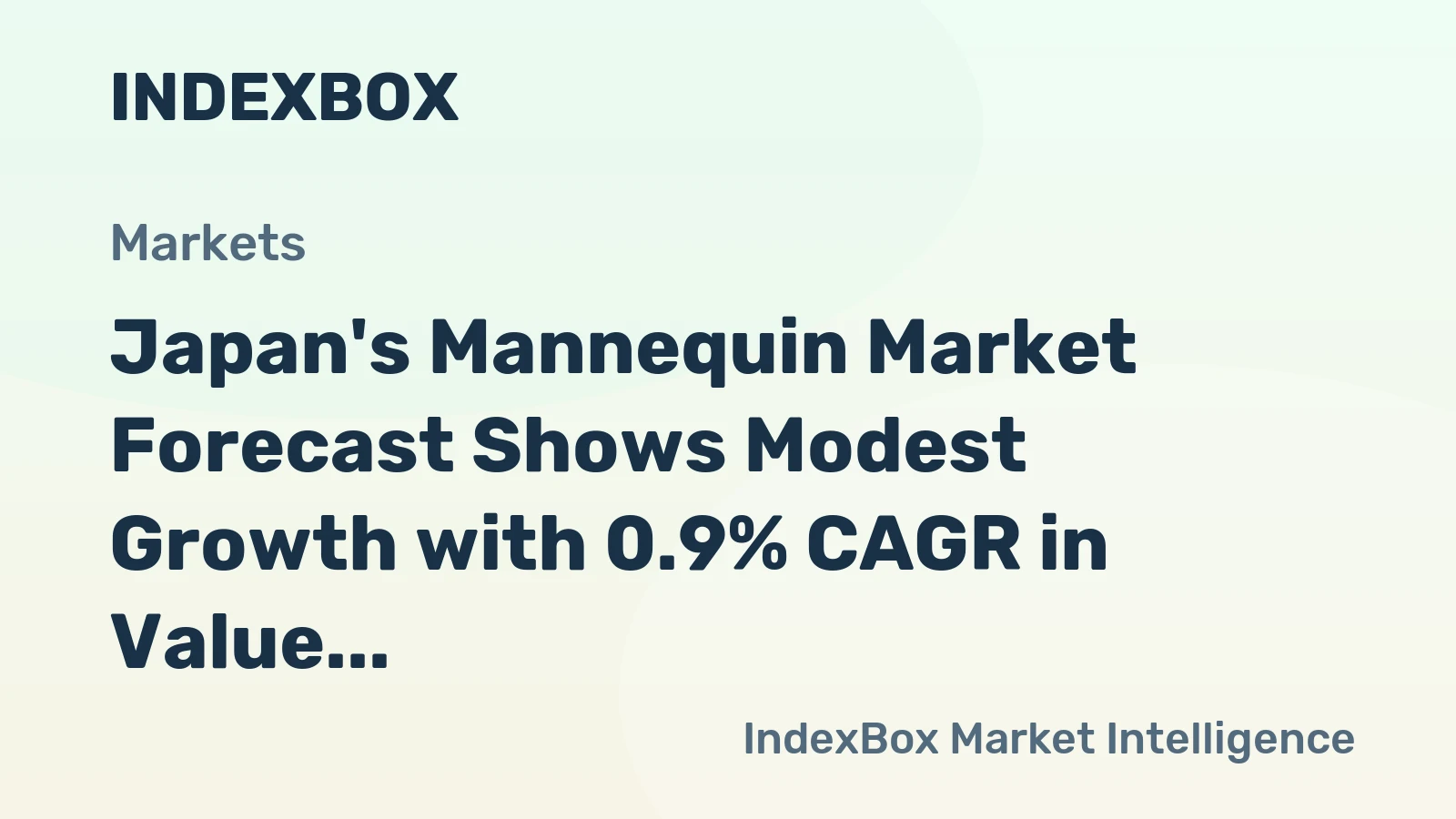 Japan's Mannequin Market Forecast Shows Modest Growth with 0.9% CAGR in Value Terms