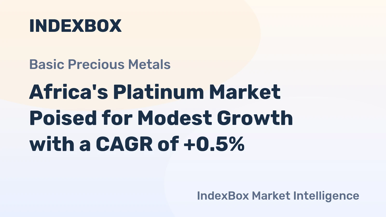 Africa's Platinum Market Poised for Modest Growth with a CAGR of +0.5%