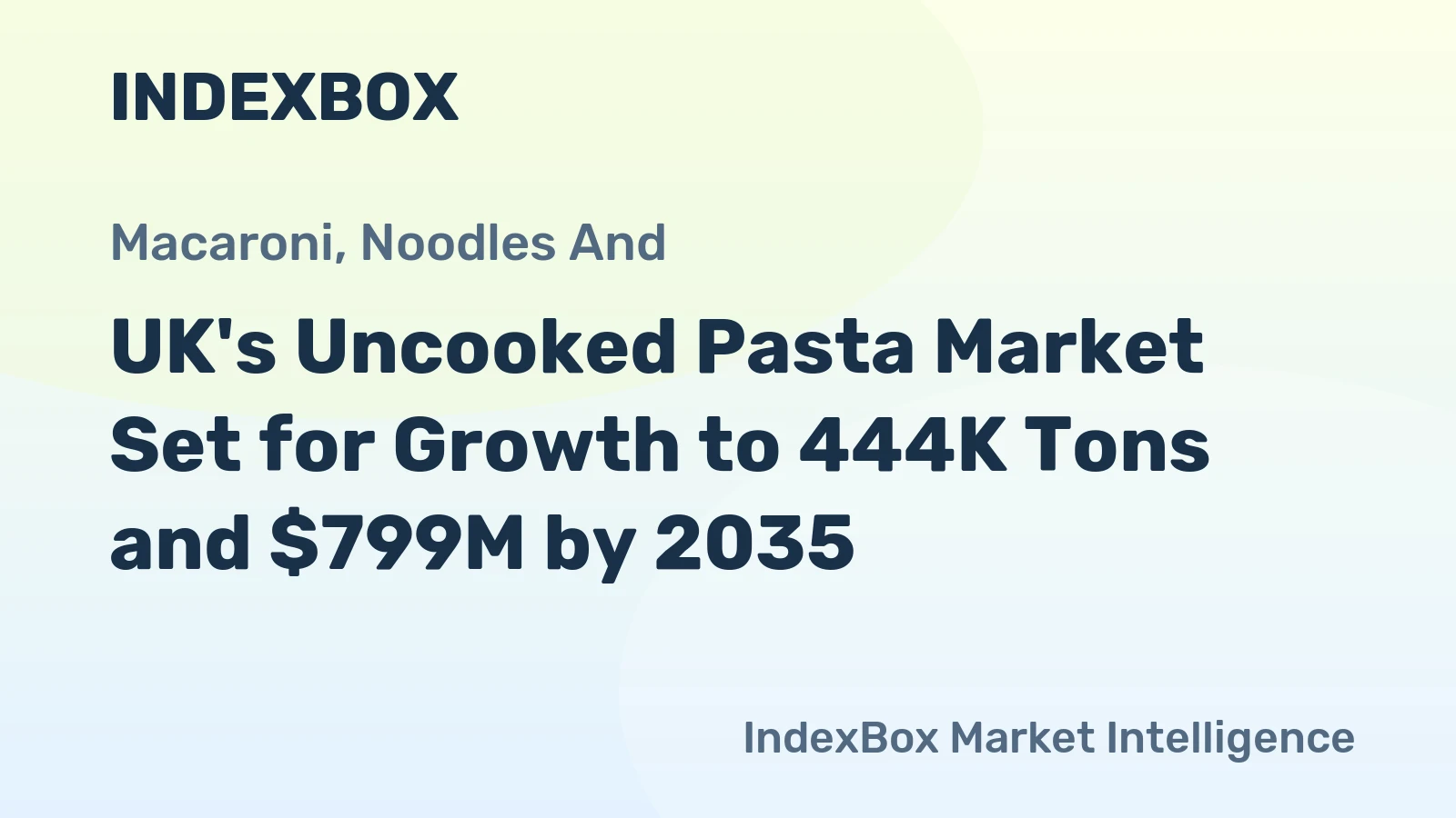UK's Uncooked Pasta Market Set for Growth to 444K Tons and $799M by 2035