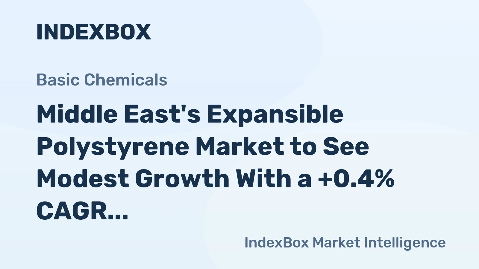 Middle East's Expansible Polystyrene Market to See Modest Growth With a +0.4% CAGR Through 2035