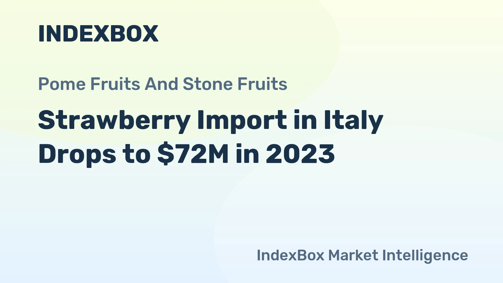 Strawberry Import in Italy Drops to $72M in 2023