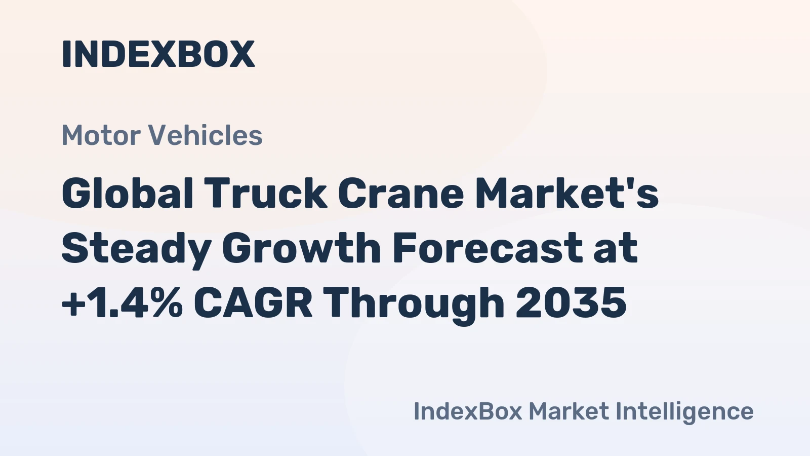 Global Truck Crane Market's Steady Growth Forecast at +1.4% CAGR Through 2035
