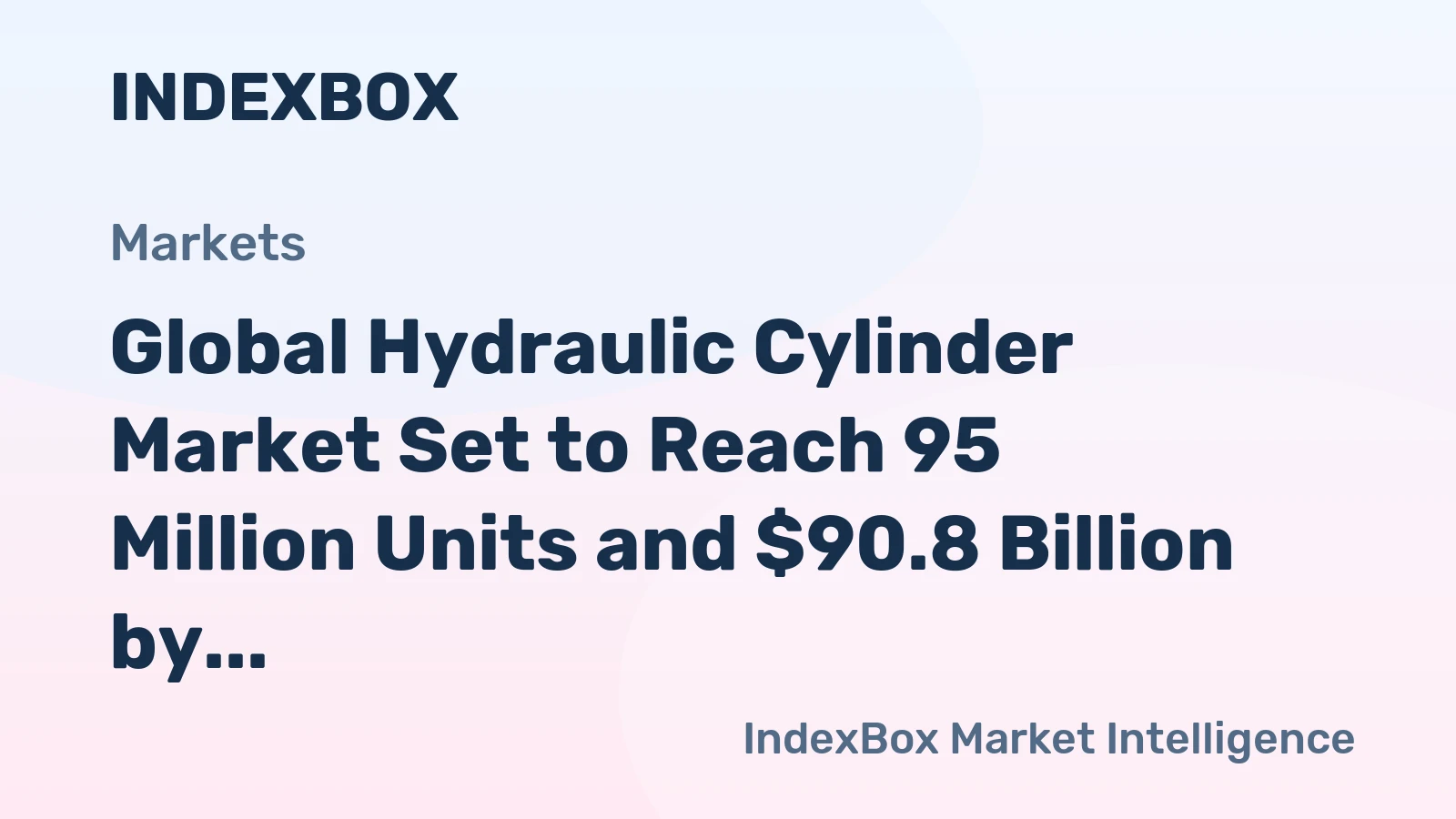 Global Hydraulic Cylinder Market Set to Reach 95 Million Units and $90.8 Billion by 2035