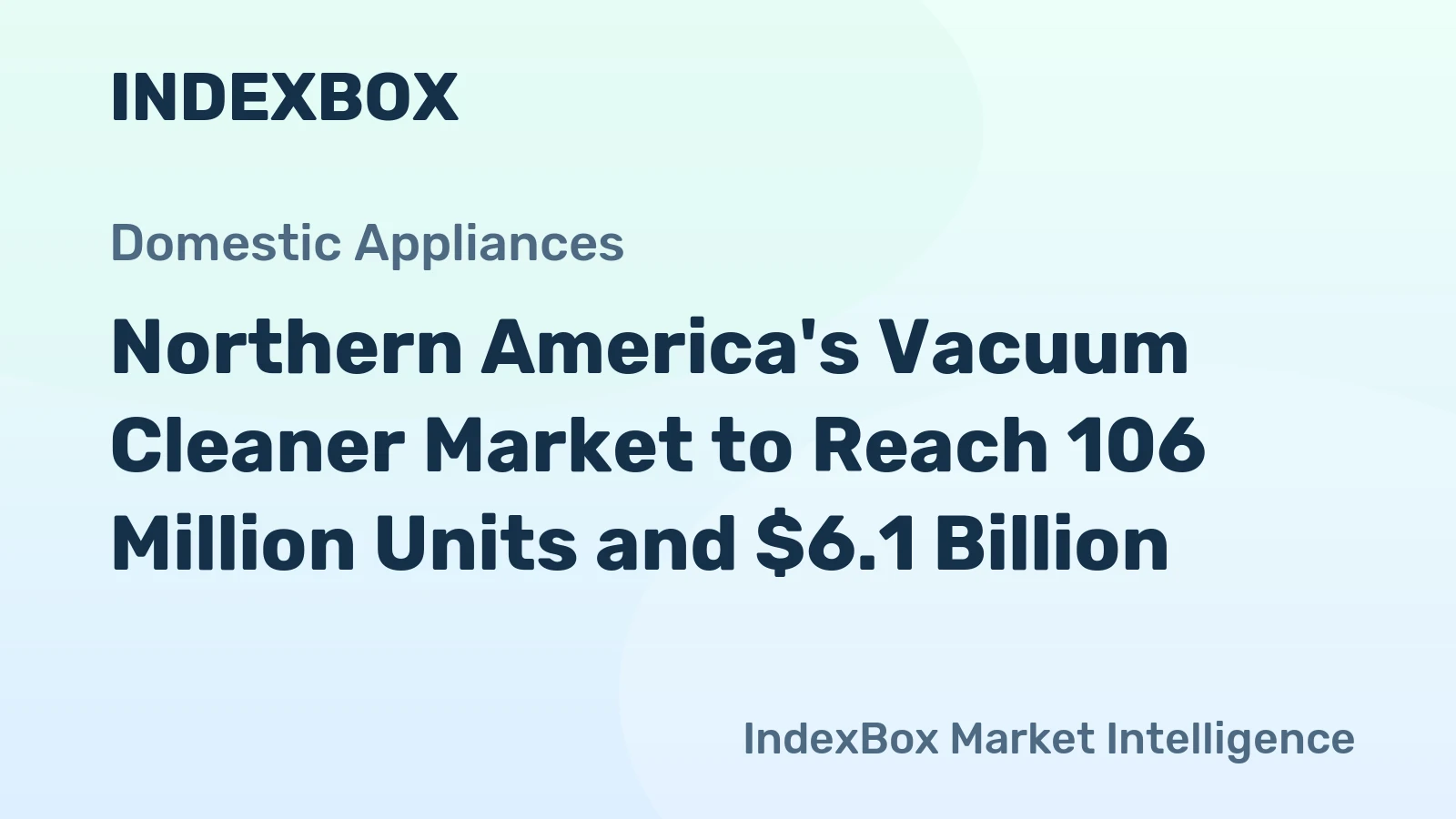 Northern America's Vacuum Cleaner Market to Reach 106 Million Units and $6.1 Billion