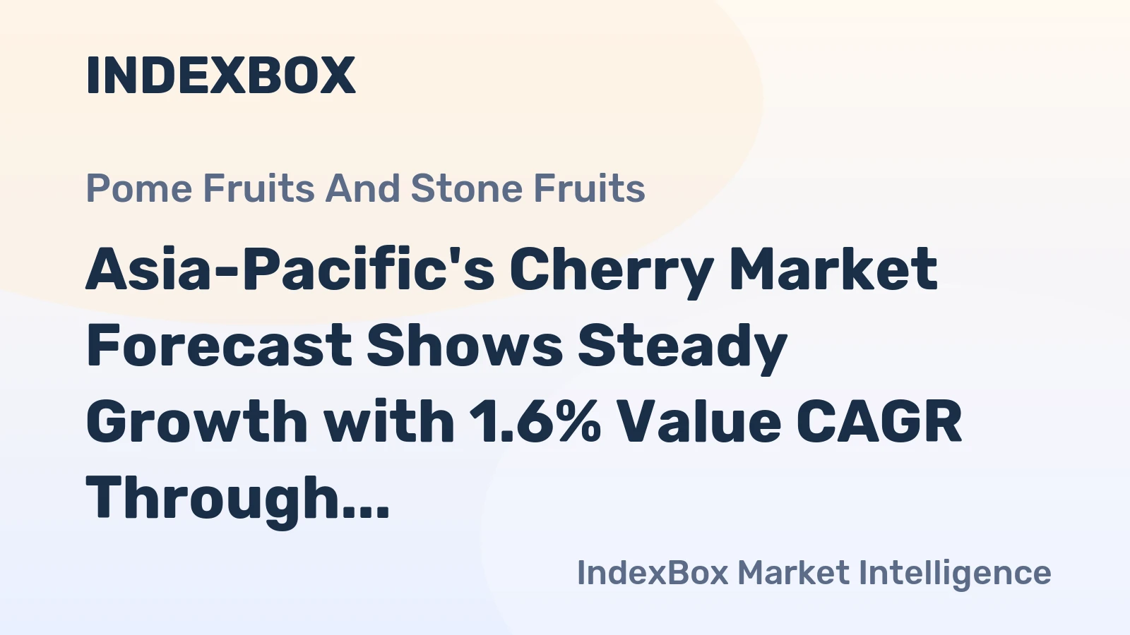 Asia-Pacific's Cherry Market Forecast Shows Steady Growth with 1.6% Value CAGR Through 2035