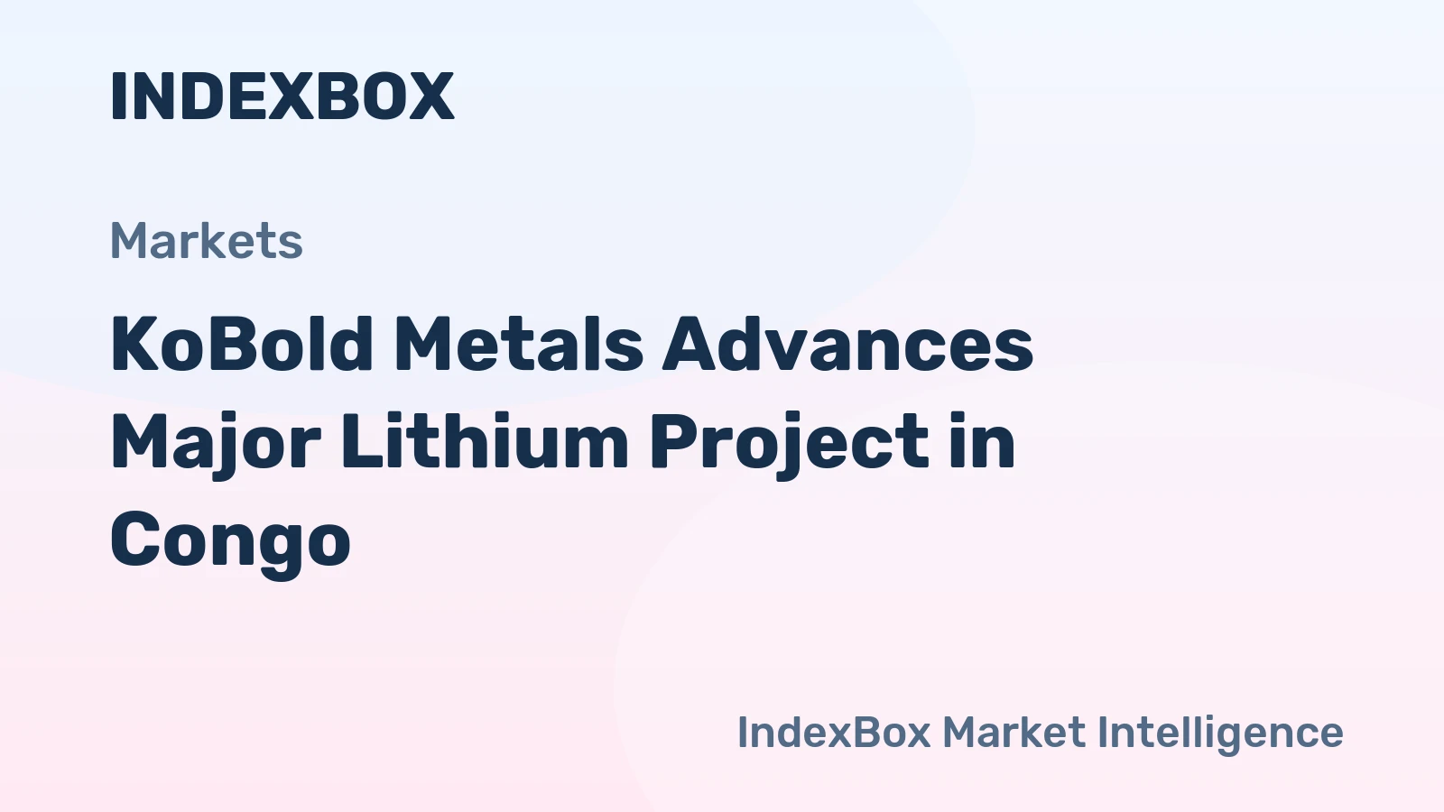 KoBold Metals Advances Major Lithium Project in Congo