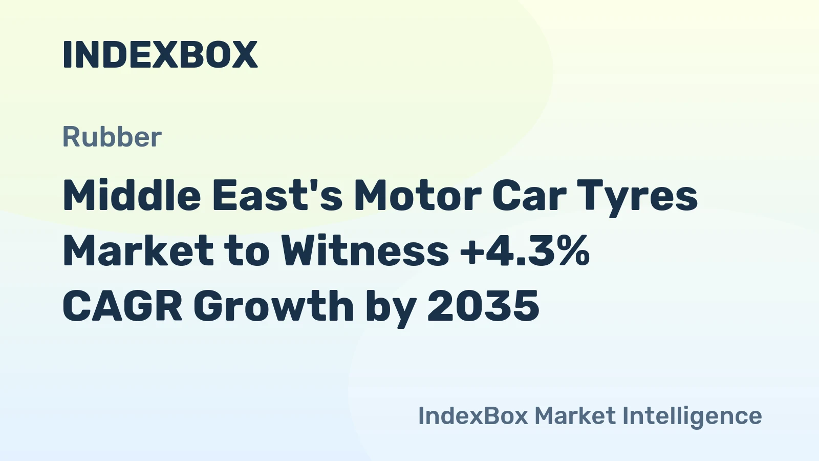 Middle East's Motor Car Tyres Market to Witness +4.3% CAGR Growth by 2035