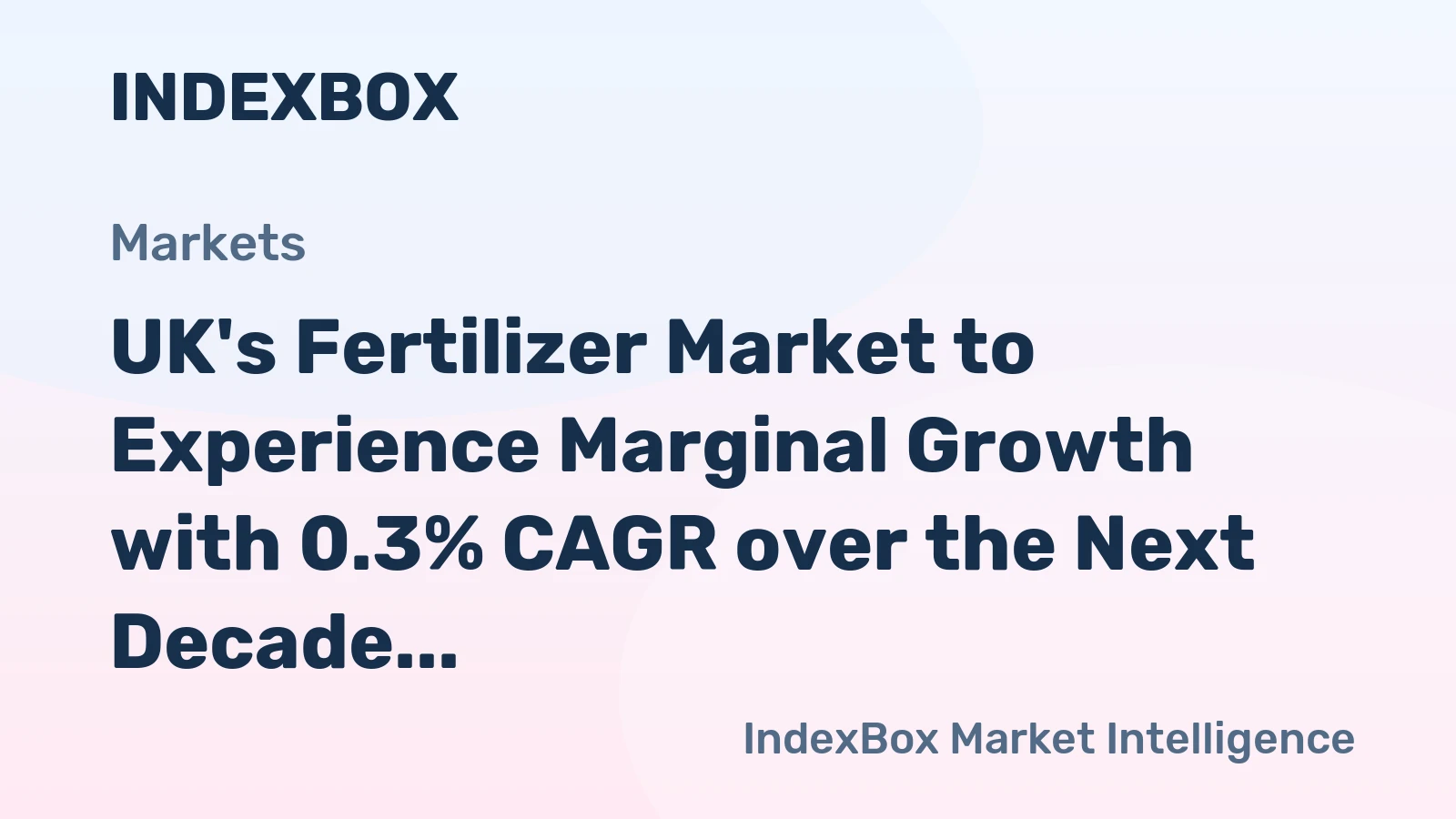 UK's Fertilizer Market to Experience Marginal Growth with 0.3% CAGR over the Next Decade