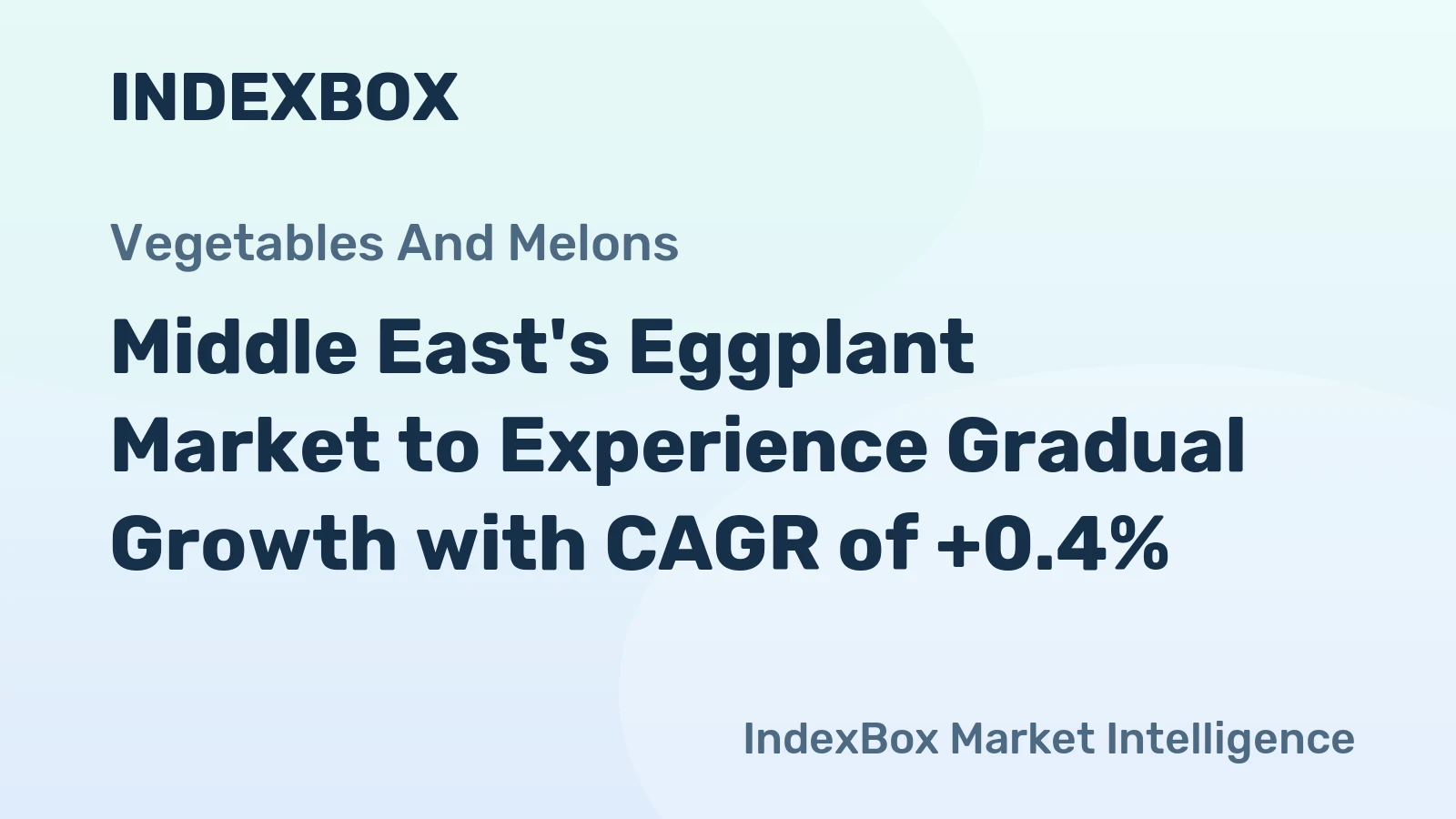 Middle East's Eggplant Market to Experience Gradual Growth with CAGR of +0.4%