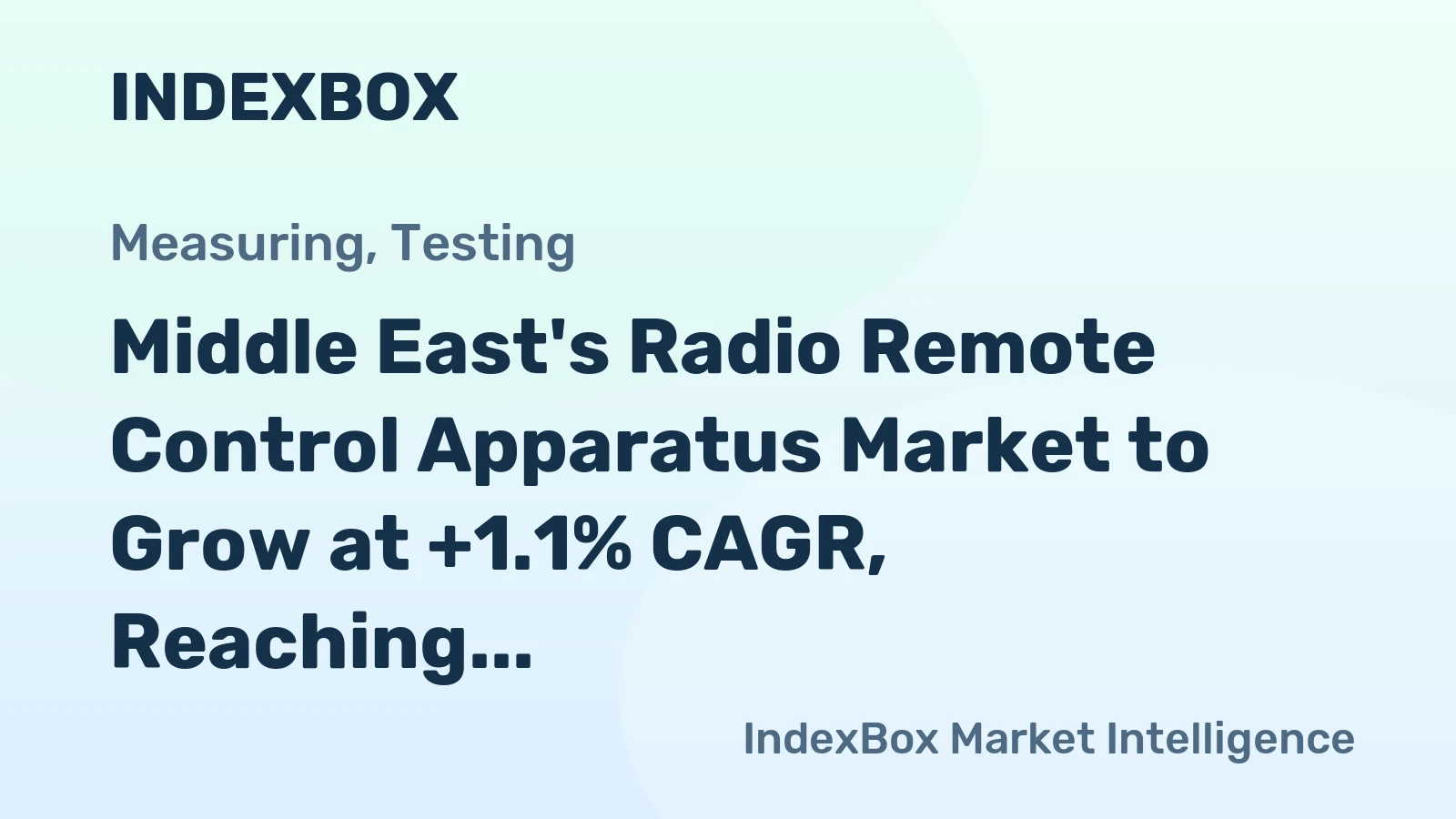 Middle East's Radio Remote Control Apparatus Market to Grow at +1.1% CAGR, Reaching 15M Units by 2035