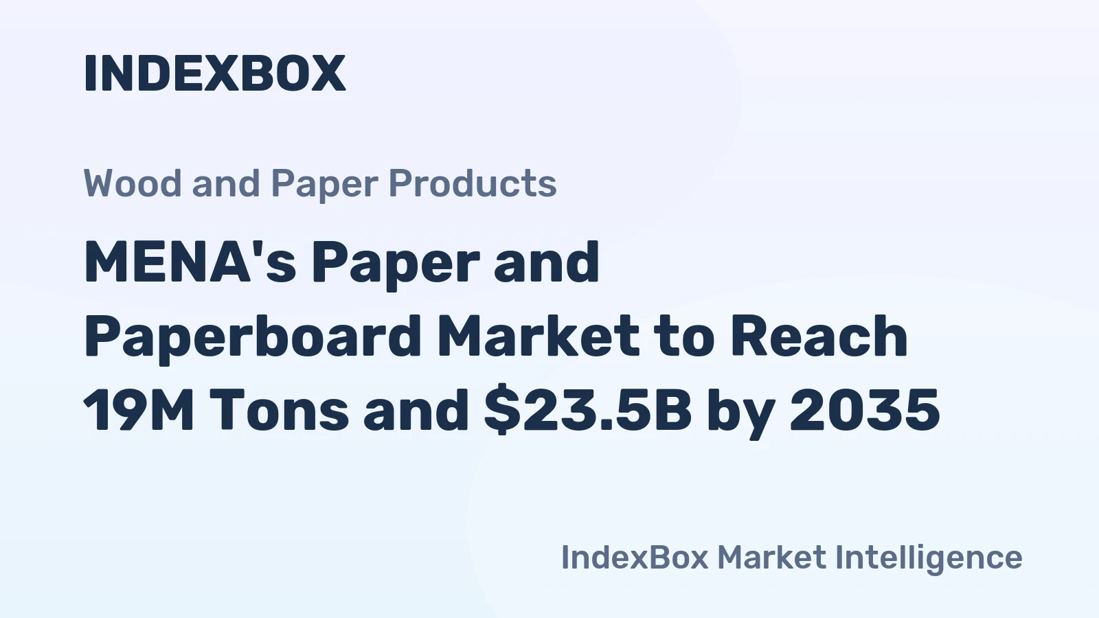 MENA's Paper and Paperboard Market to Reach 19M Tons and $23.5B by 2035