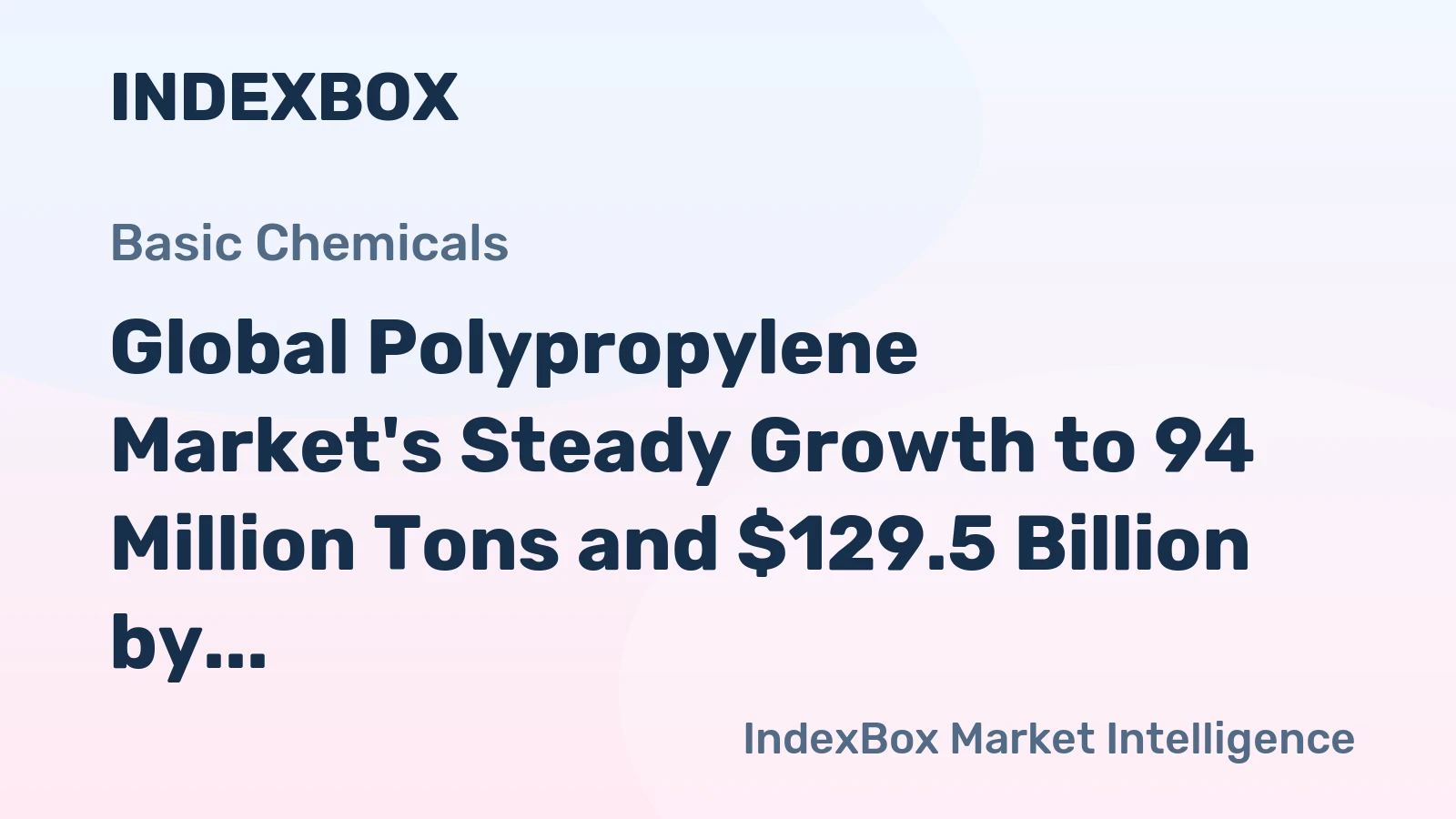 Global Polypropylene Market's Steady Growth to 94 Million Tons and $129.5 Billion by 2035