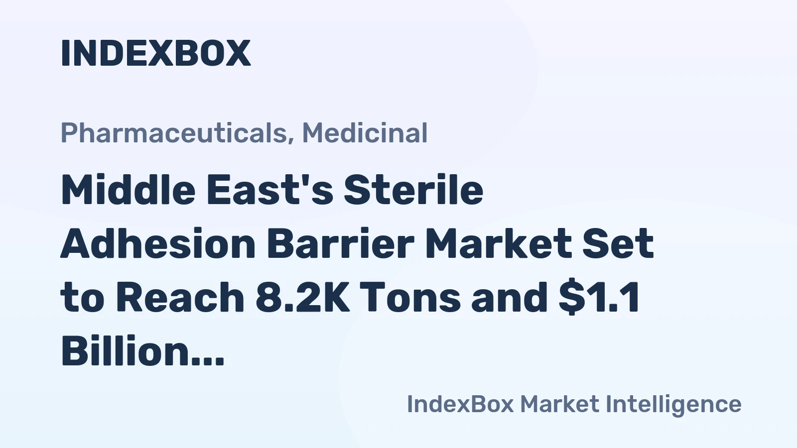 Middle East's Sterile Adhesion Barrier Market Set to Reach 8.2K Tons and $1.1 Billion