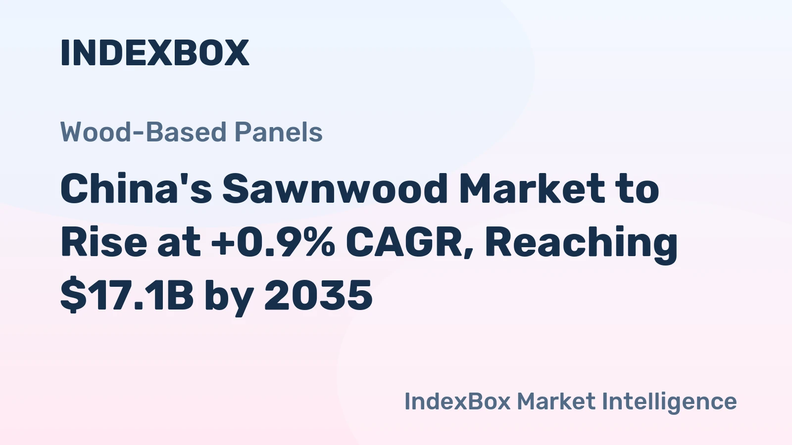 China's Sawnwood Market to Rise at +0.9% CAGR, Reaching $17.1B by 2035