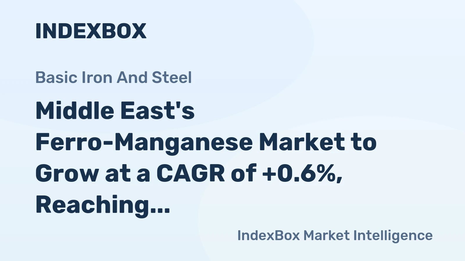 Middle East's Ferro-Manganese Market to Grow at a CAGR of +0.6%, Reaching 453K Tons by 2035