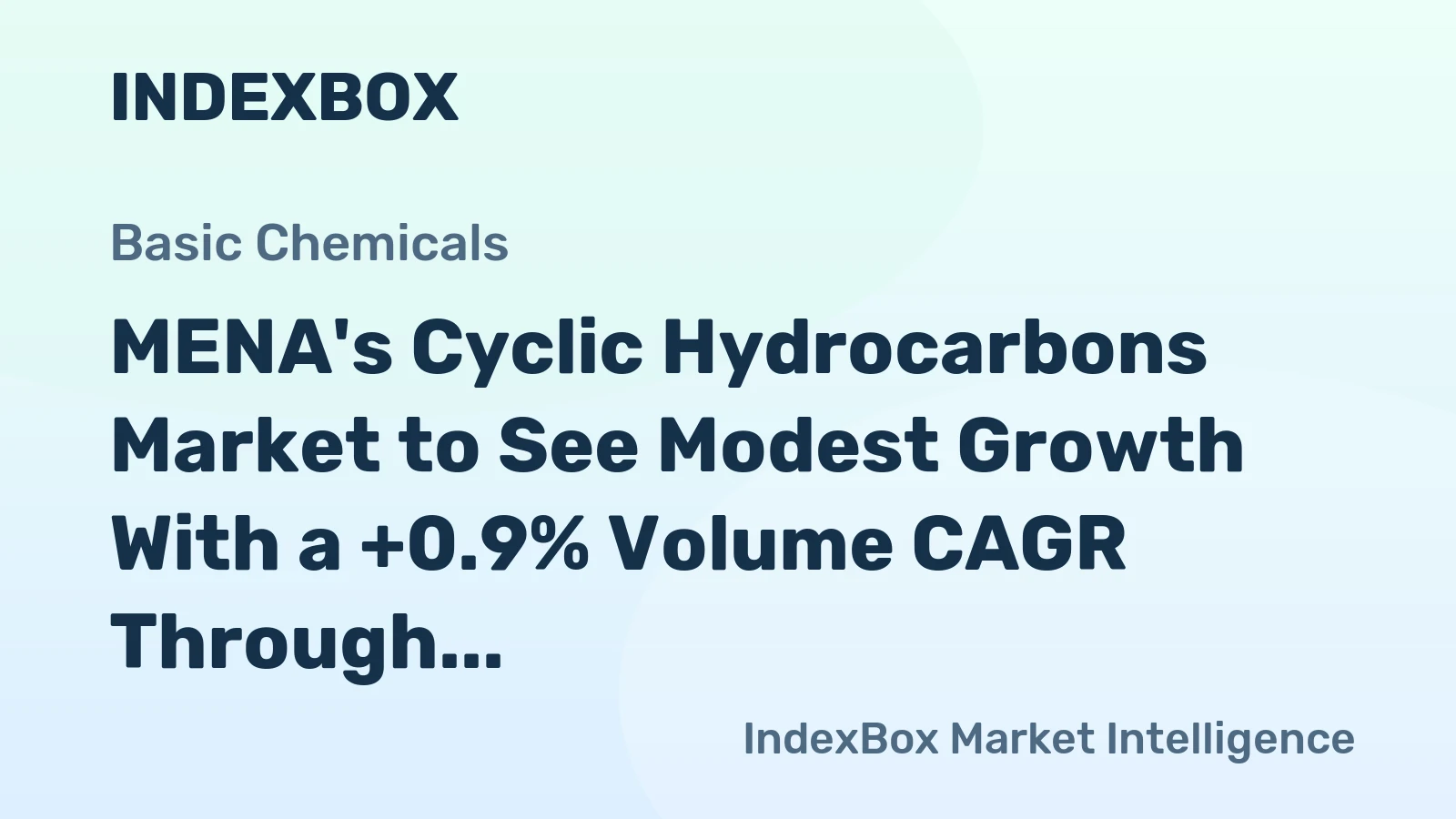 MENA's Cyclic Hydrocarbons Market to See Modest Growth With a +0.9% Volume CAGR Through 2035