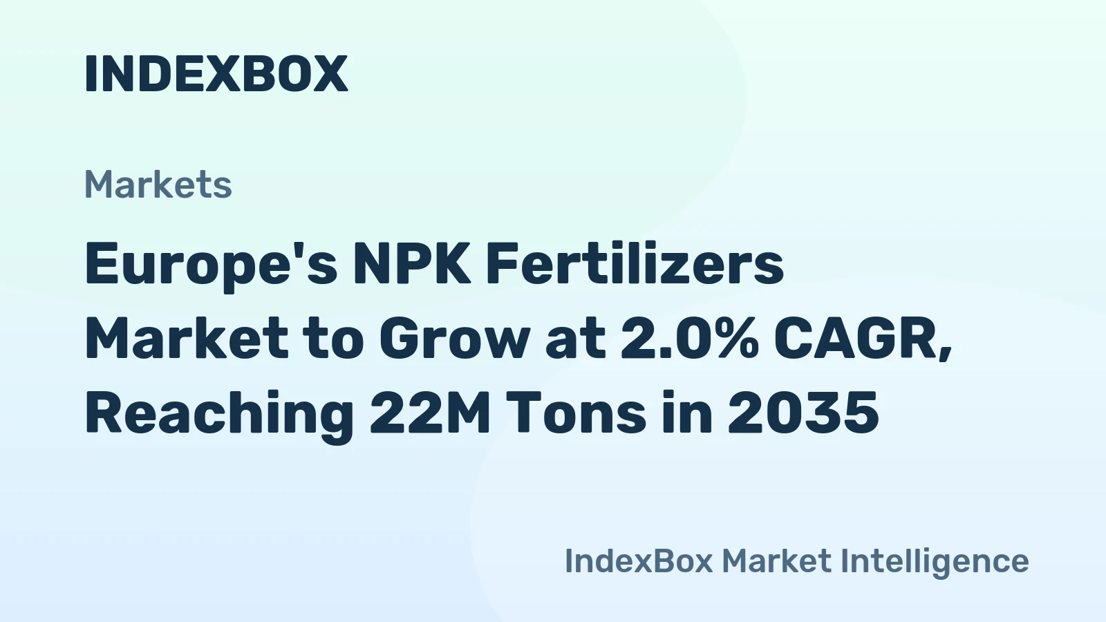 Europe's NPK Fertilizers Market to Grow at 2.0% CAGR, Reaching 22M Tons in 2035