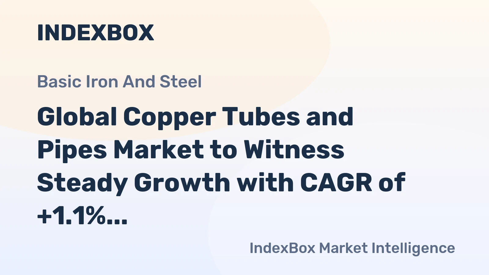 Global Copper Tubes and Pipes Market to Witness Steady Growth with CAGR of +1.1% from 2024 to 2035