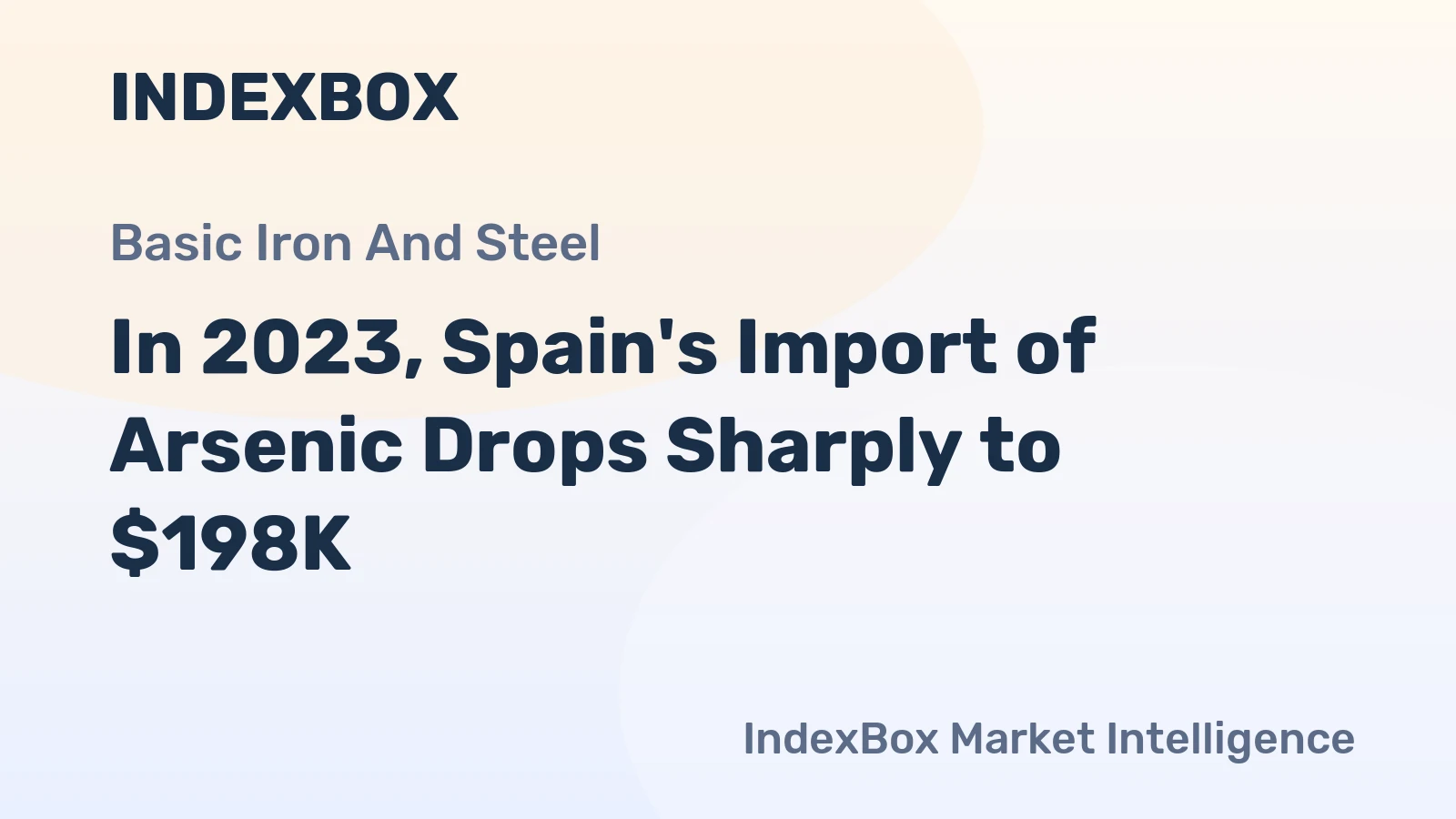 In 2023, Spain's Import of Arsenic Drops Sharply to $198K.