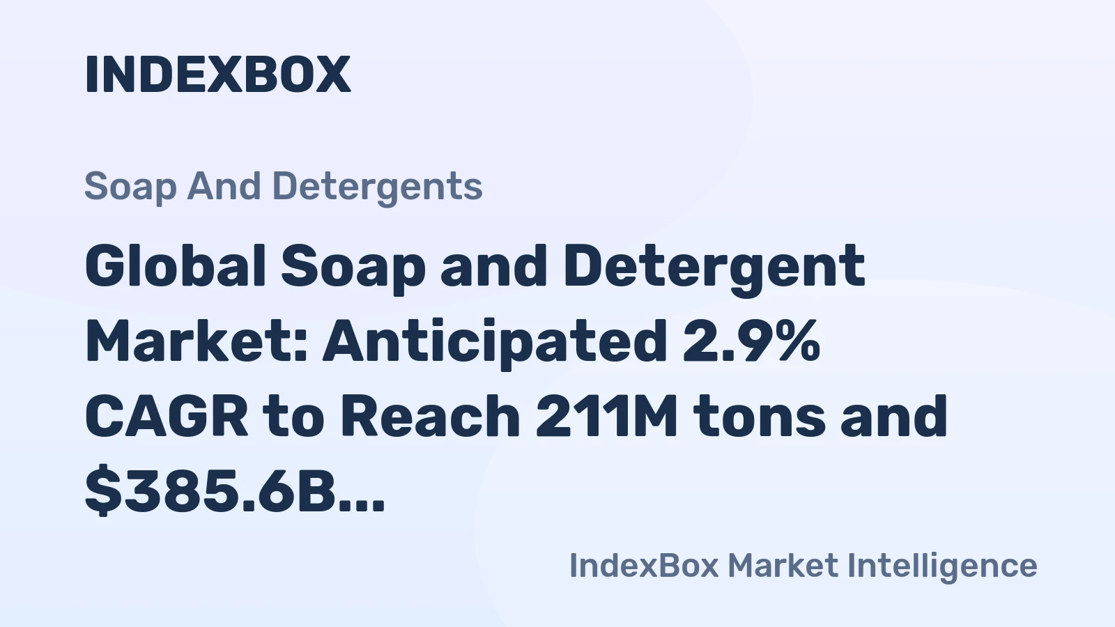 Global Soap and Detergent Market: Anticipated 2.9% CAGR to Reach 211M tons and $385.6B by 2035