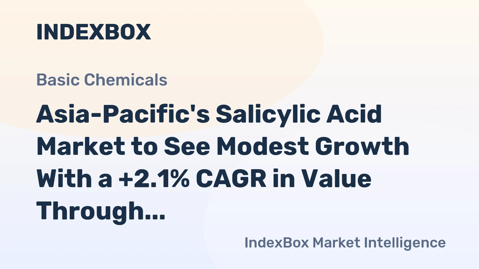 Asia-Pacific's Salicylic Acid Market to See Modest Growth With a +2.1% CAGR in Value Through 2035