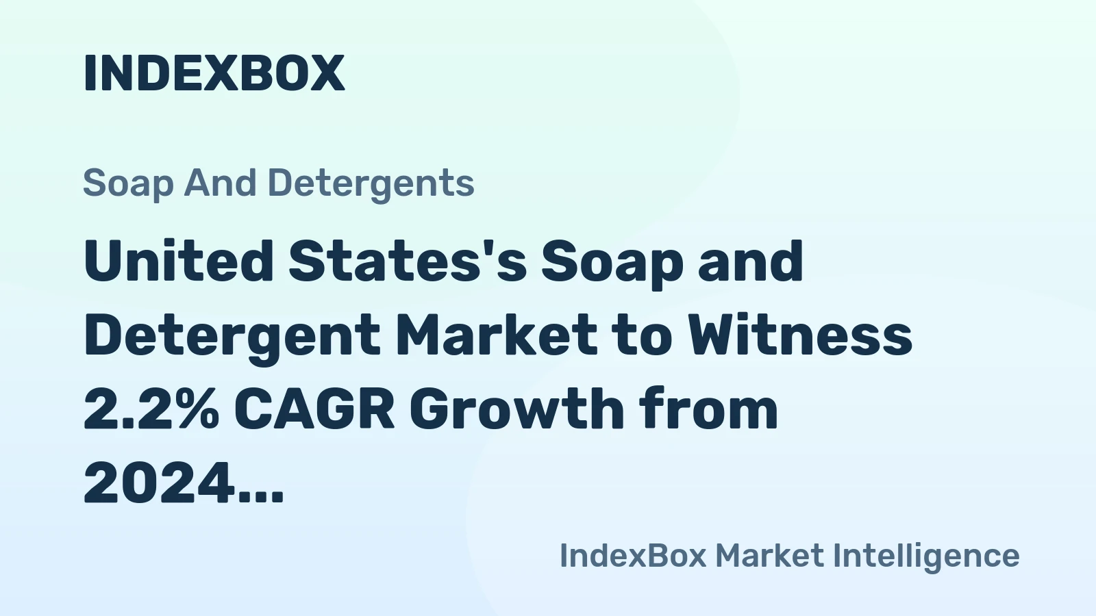 United States's Soap and Detergent Market to Witness 2.2% CAGR Growth from 2024 to 2035