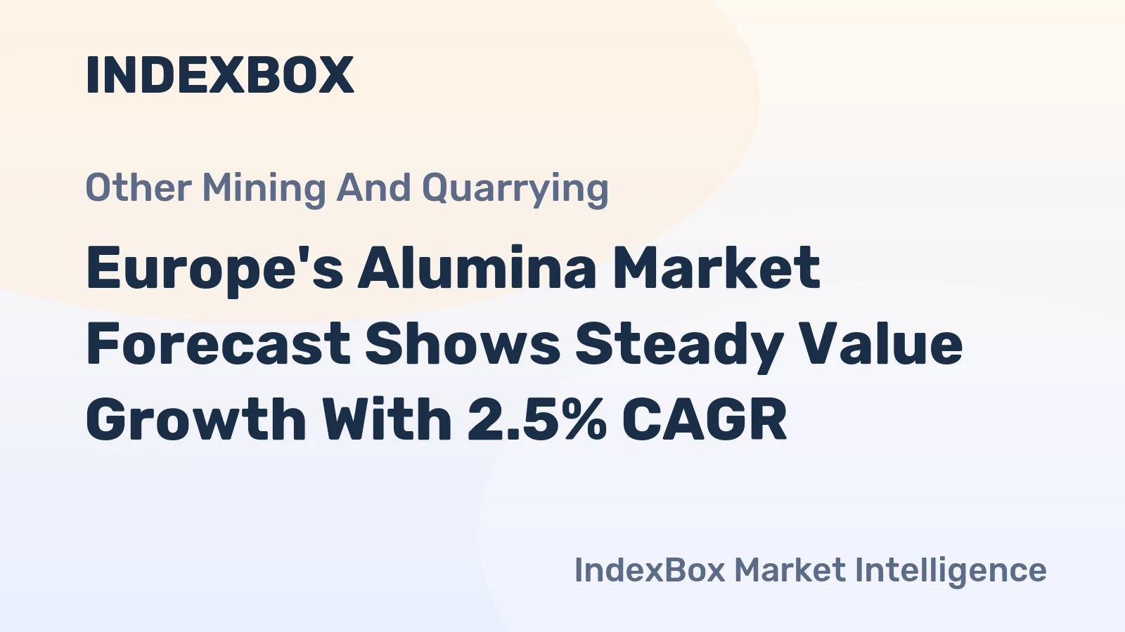 Europe's Alumina Market Forecast Shows Steady Value Growth With 2.5% CAGR