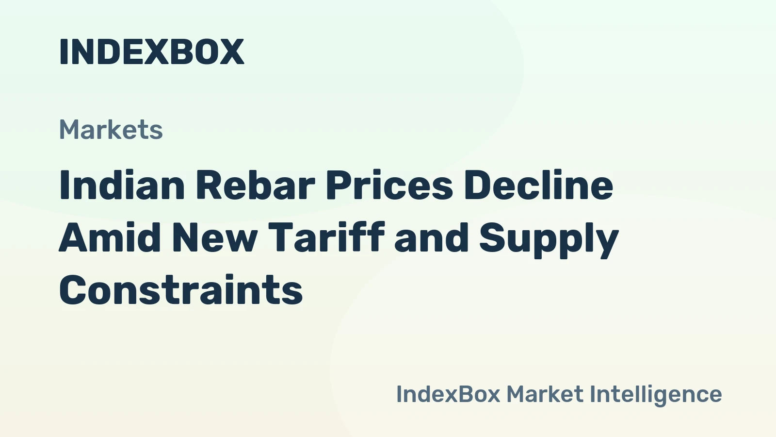 Indian Rebar Prices Decline Amid New Tariff and Supply Constraints