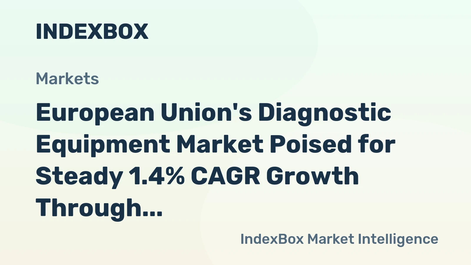 European Union's Diagnostic Equipment Market Poised for Steady 1.4% CAGR Growth Through 2035