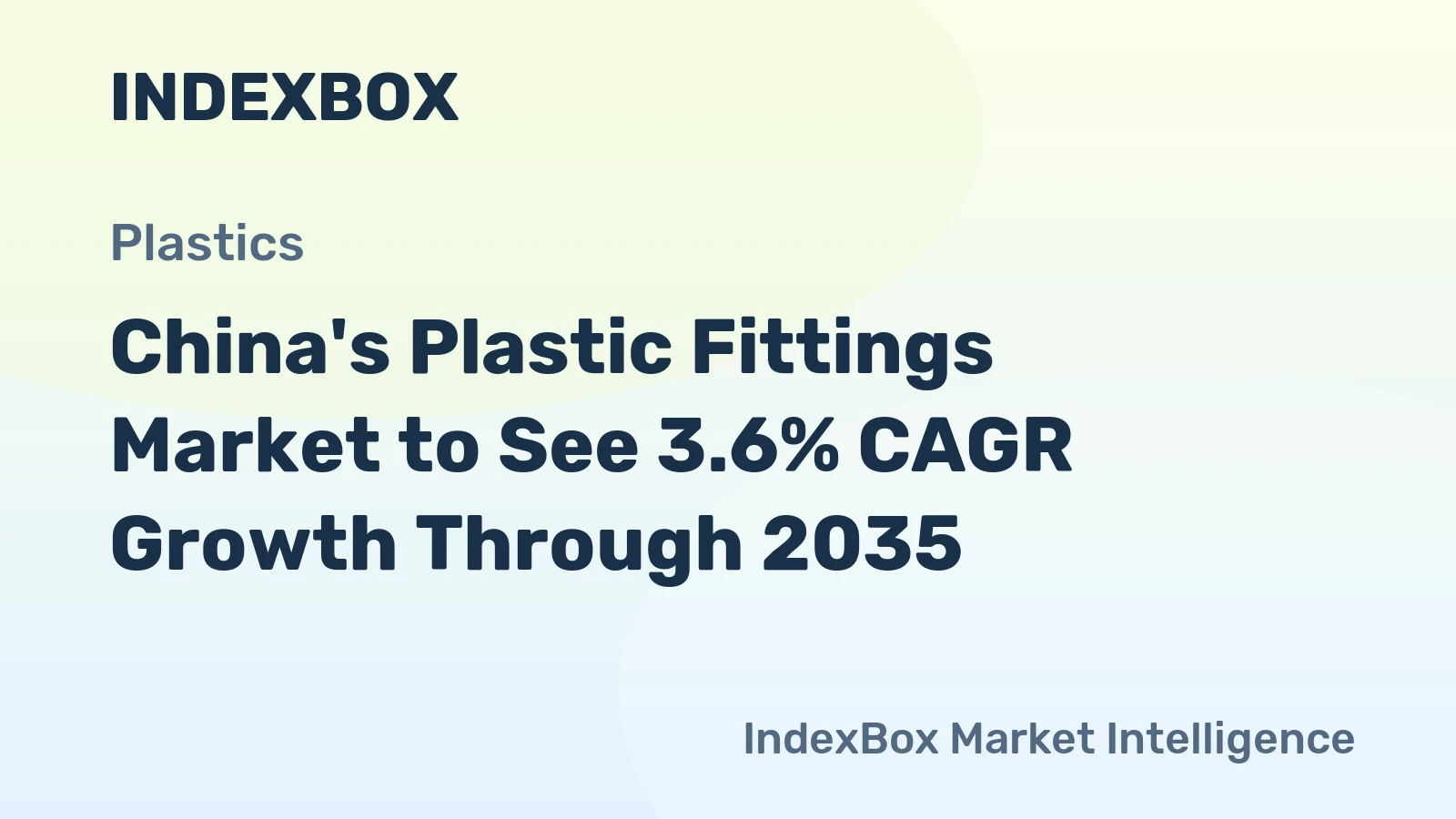 China's Plastic Fittings Market to See 3.6% CAGR Growth Through 2035