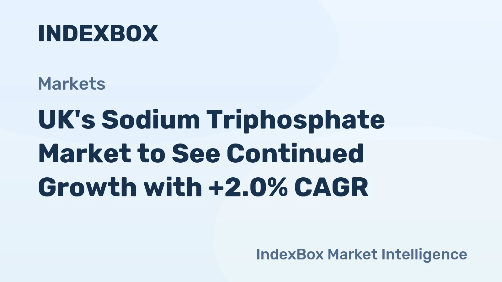 UK's Sodium Triphosphate Market to See Continued Growth with +2.0% CAGR