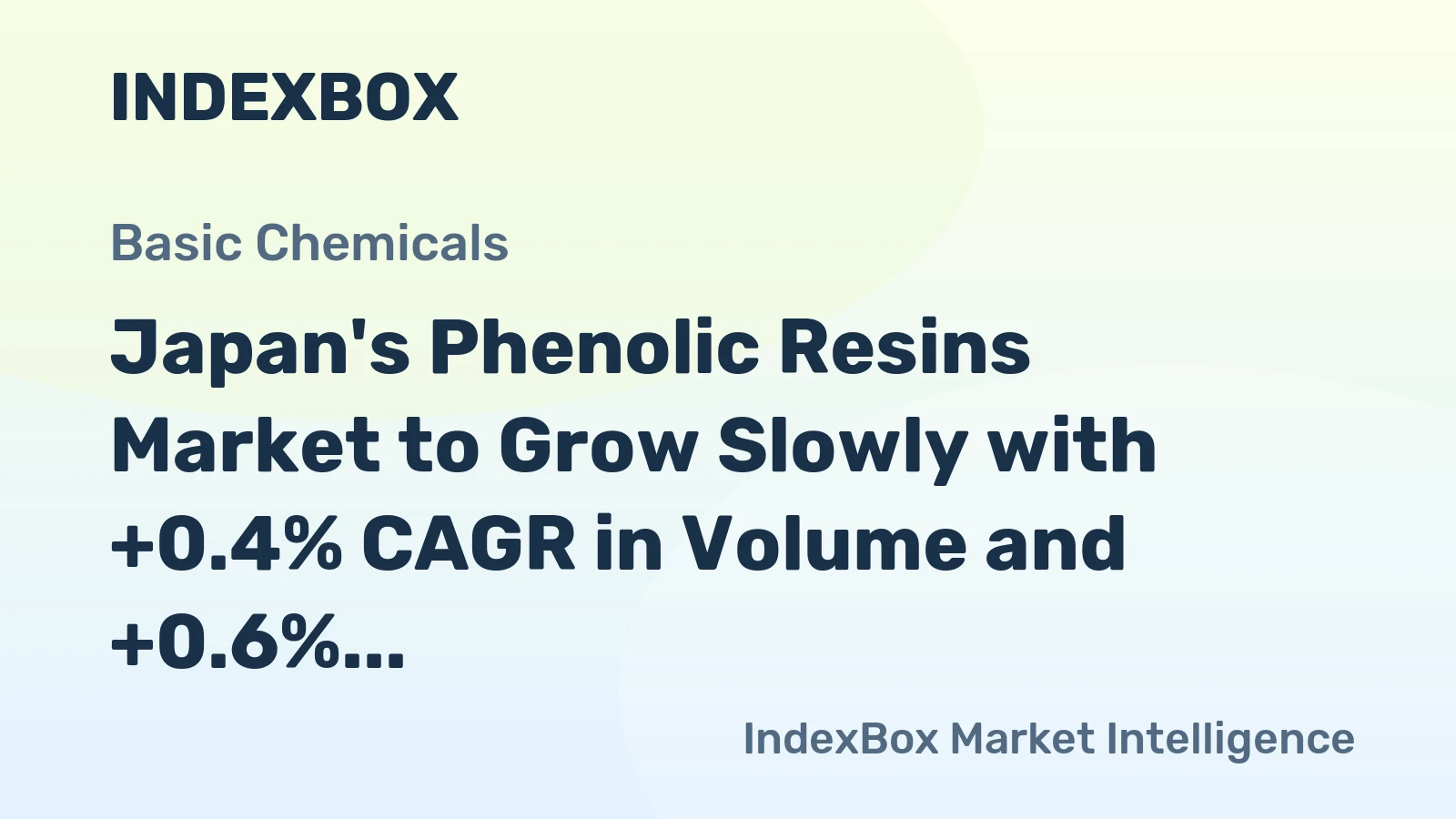 Japan's Phenolic Resins Market to Grow Slowly with +0.4% CAGR in Volume and +0.6% CAGR in Value from 2024 to 2035