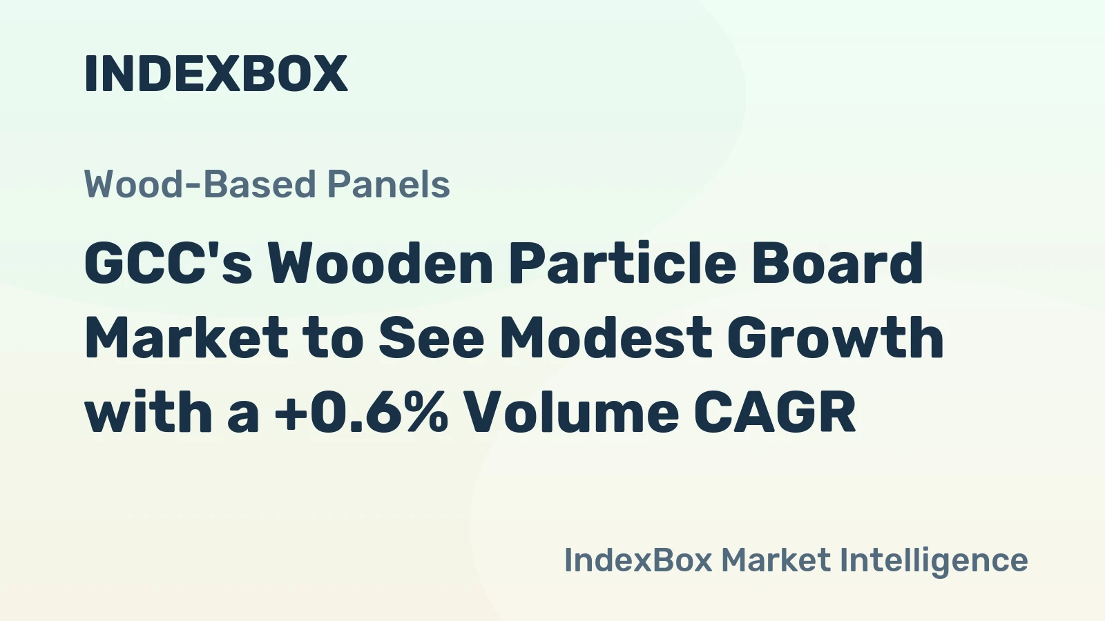 GCC's Wooden Particle Board Market to See Modest Growth with a +0.6% Volume CAGR