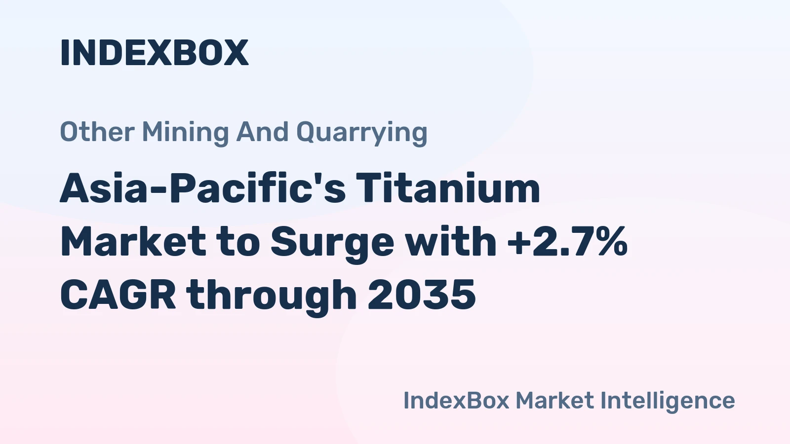 Asia-Pacific's Titanium Market to Surge with +2.7% CAGR through 2035