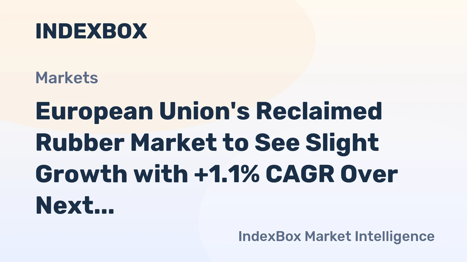 European Union's Reclaimed Rubber Market to See Slight Growth with +1.1% CAGR Over Next Decade