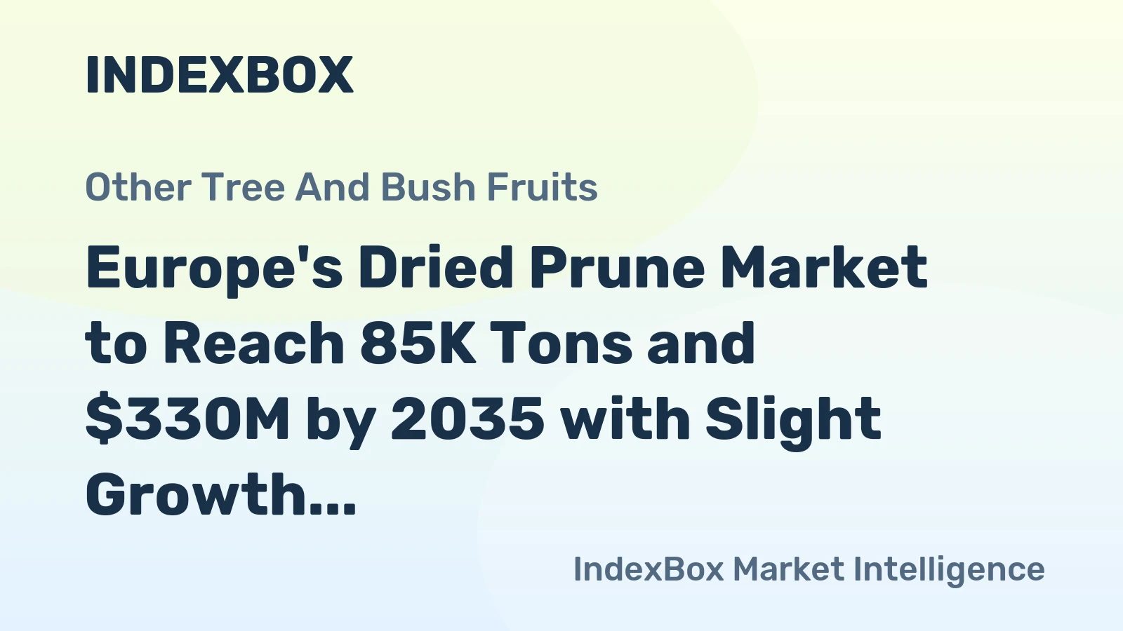 Europe's Dried Prune Market to Reach 85K Tons and $330M by 2035 with Slight Growth Expected